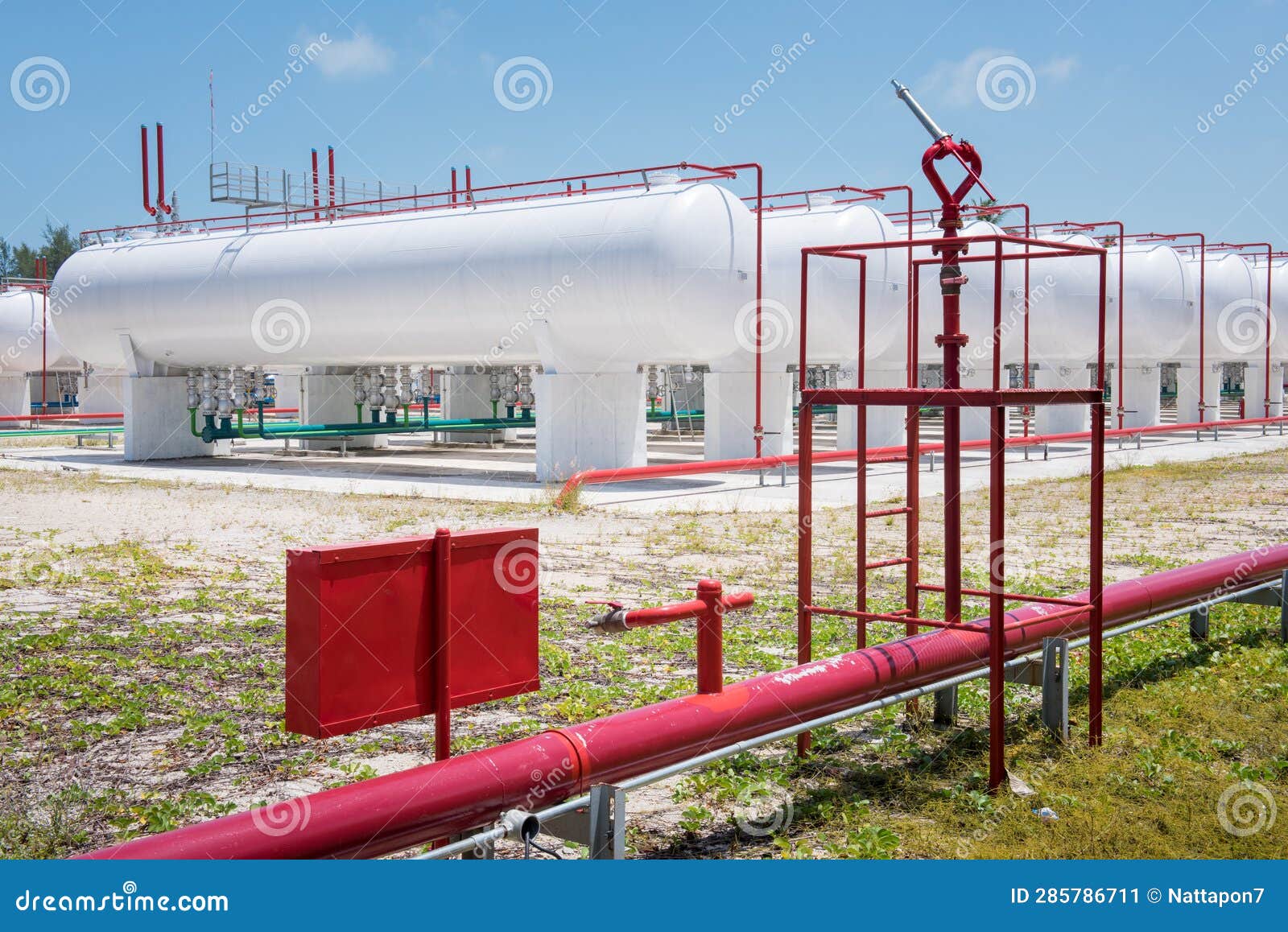 Storage of Gasoline in the Horizontal Tanks and Fire Tube Stock Image ...