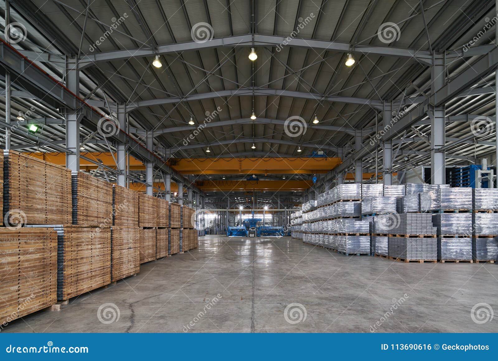 Storage Hall or Warehouse Interior of Factory . Stock Photo - Image of ...