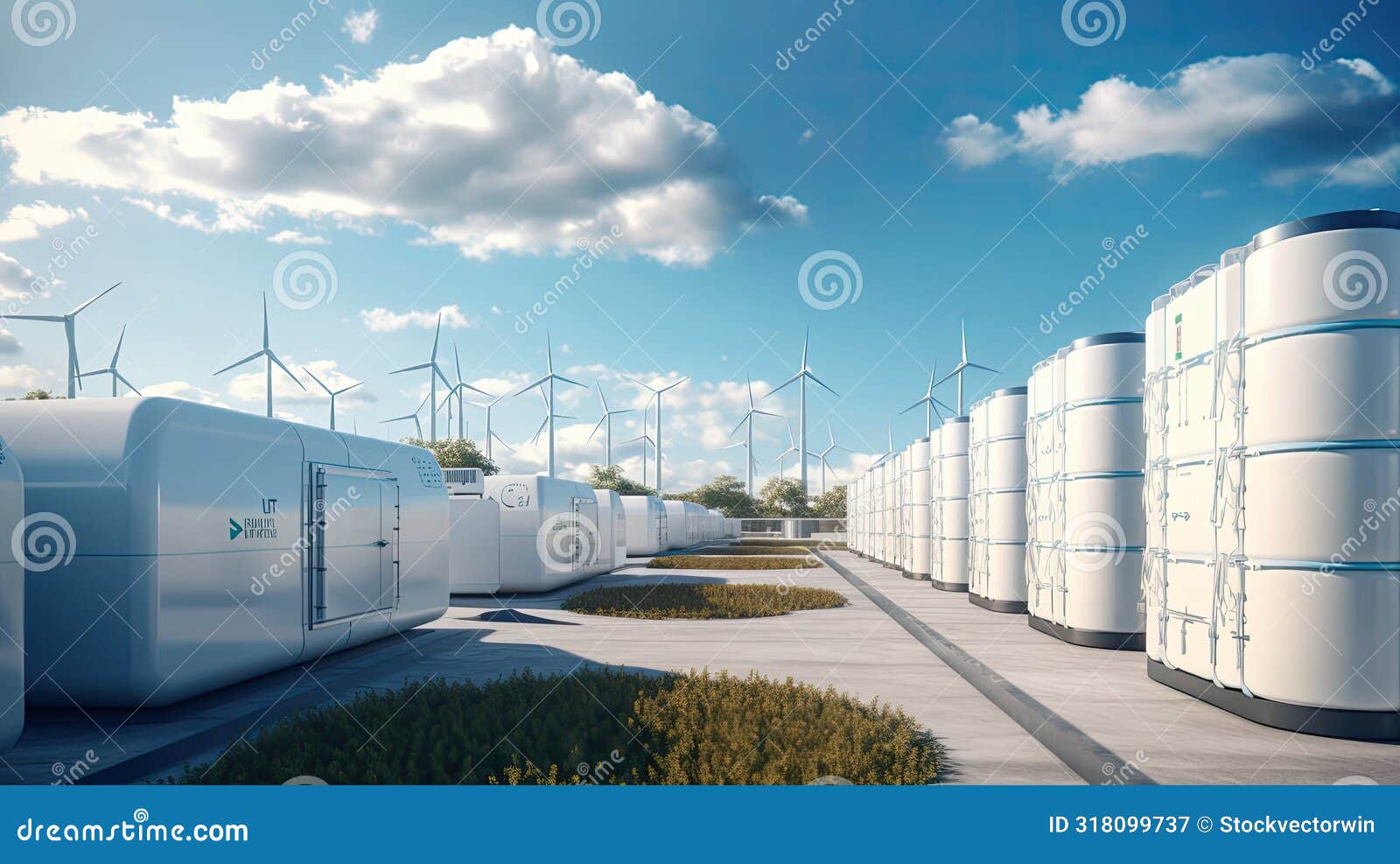 Storage hydrogen battery stock illustration. Illustration of grid ...