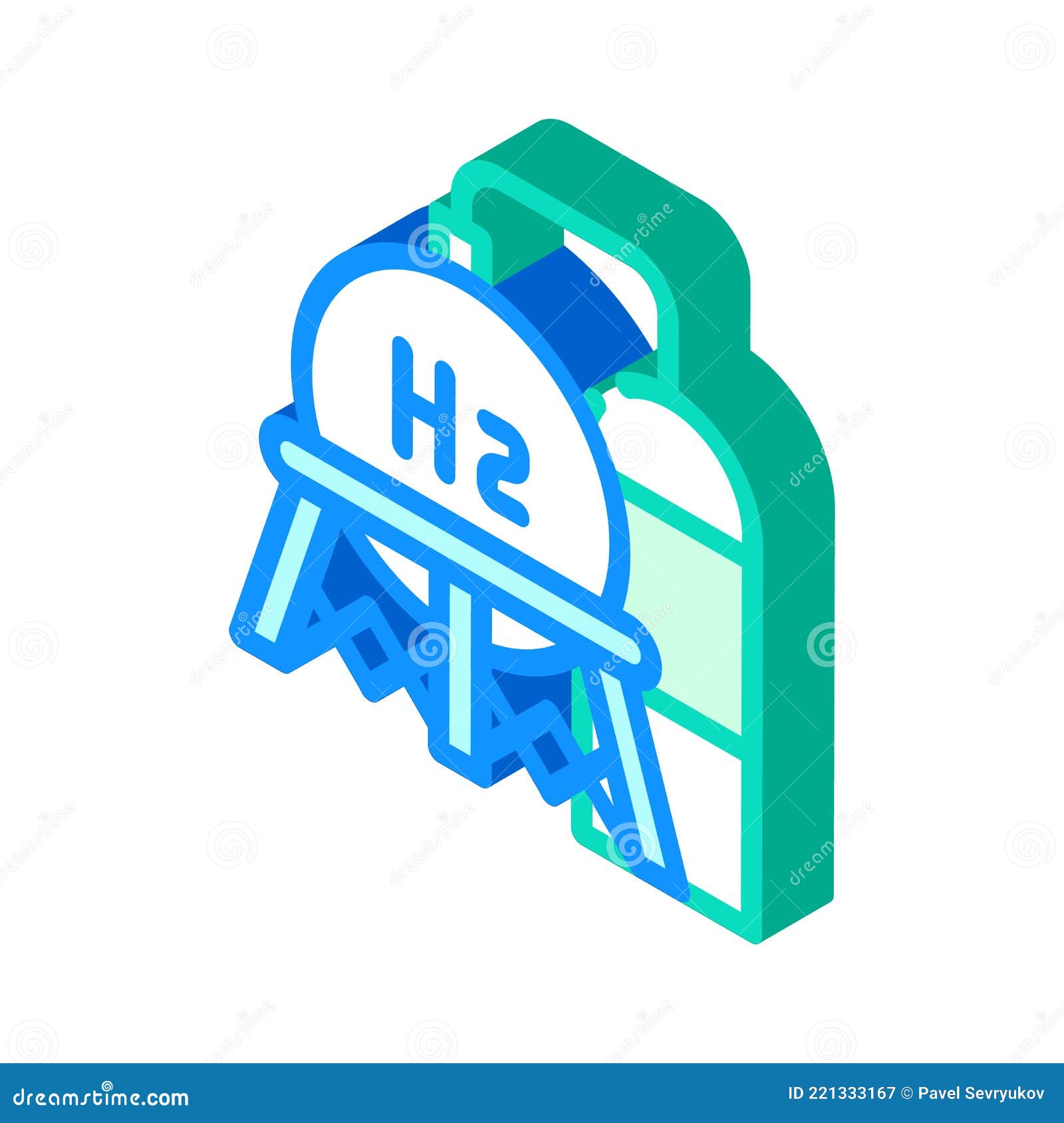 Storage Hydrogen Tank Isometric Icon Vector Illustration Stock Vector ...