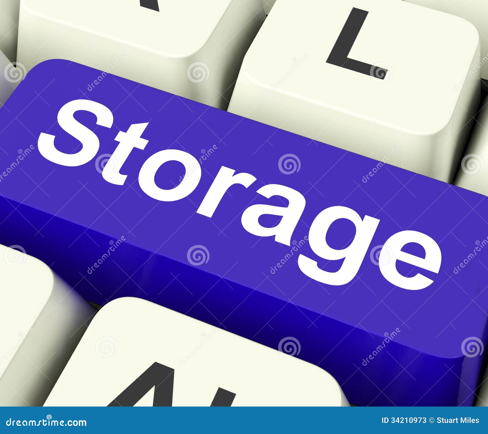 Storage Key Means Storage Unit or Storeroom Stock Illustration ...