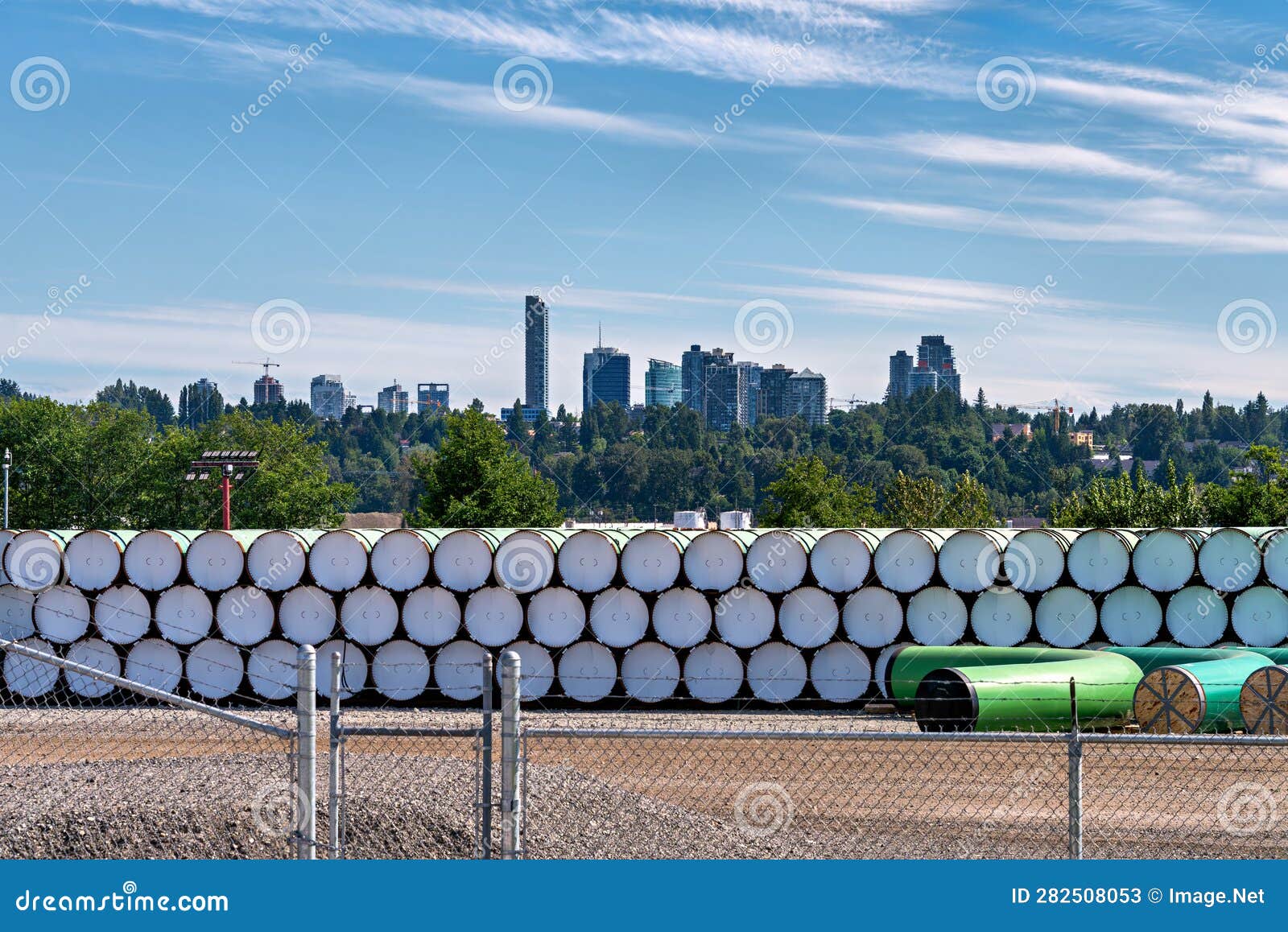 Storage of Large-diameter Seamless Steel Tubes in Vancouver Stock Image ...