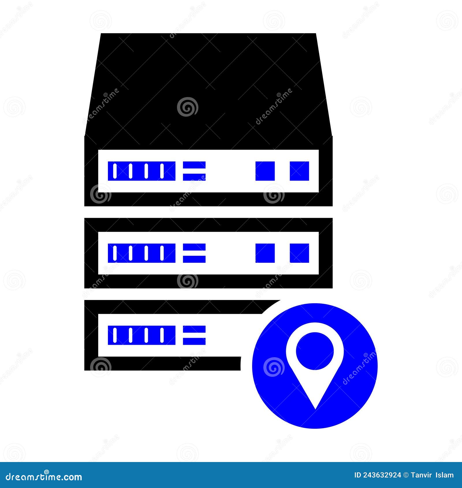 Storage Location Icon stock vector. Illustration of location - 243632924