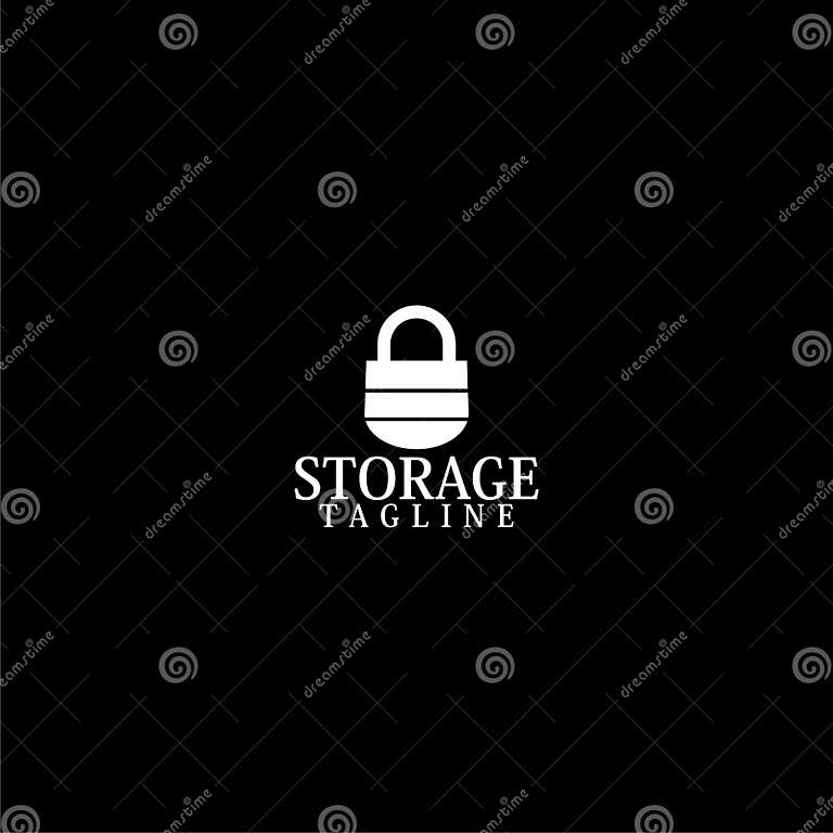 Storage Logo Isolated on Dark Background Stock Vector - Illustration of ...