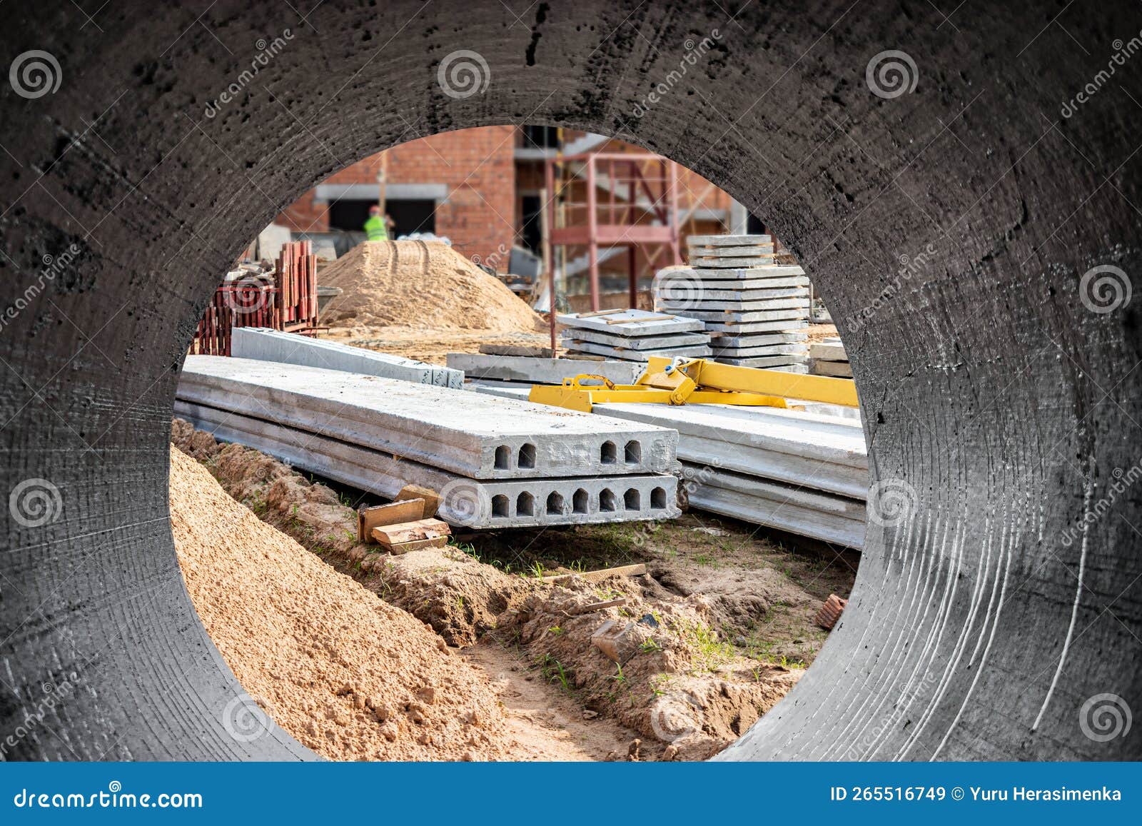 Storage of Materials at the Construction Site. Reinforced Concrete ...