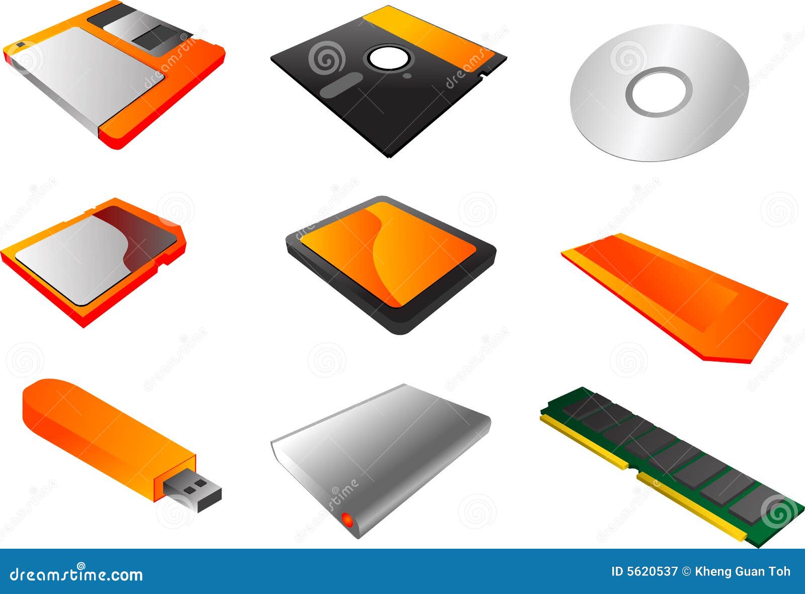 Storage media clipart stock vector. Illustration of stick - 5620537