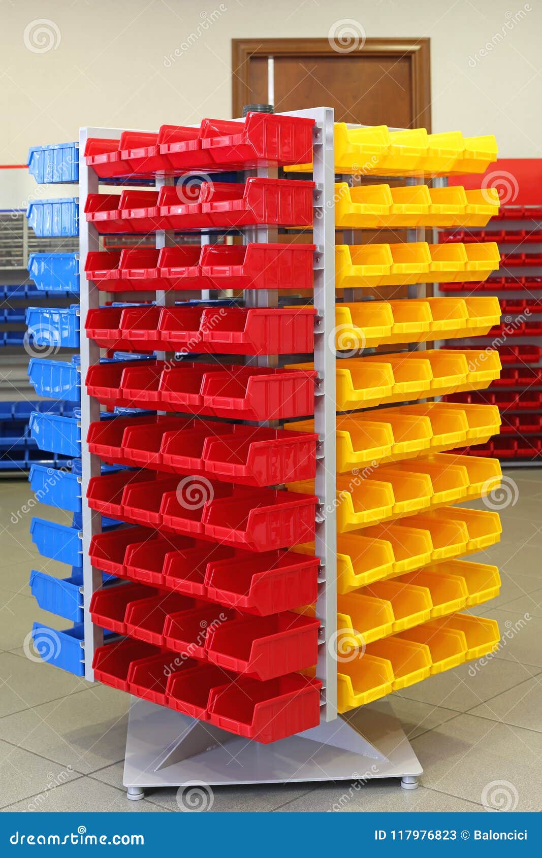 Storage Organizer Cart stock image. Image of parts, plastic - 117976823