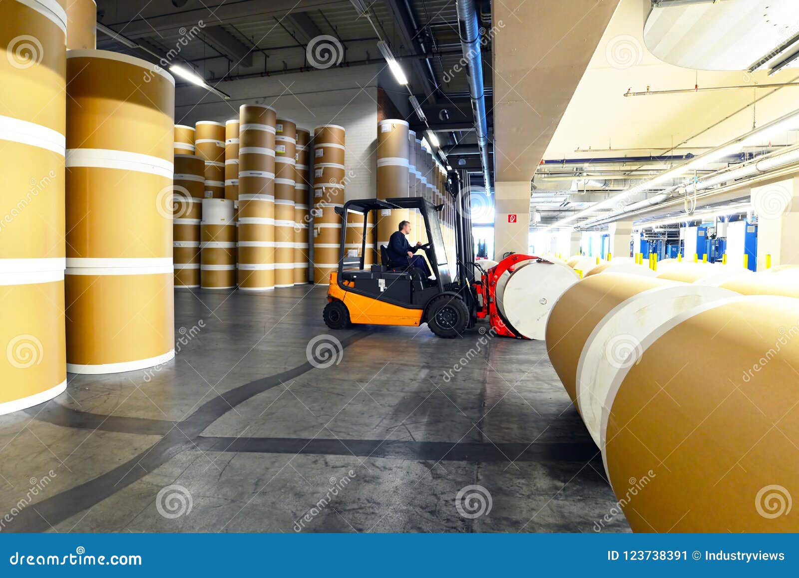 Storage of Paper Rolls in a Large Print Shop Editorial Photo - Image of ...