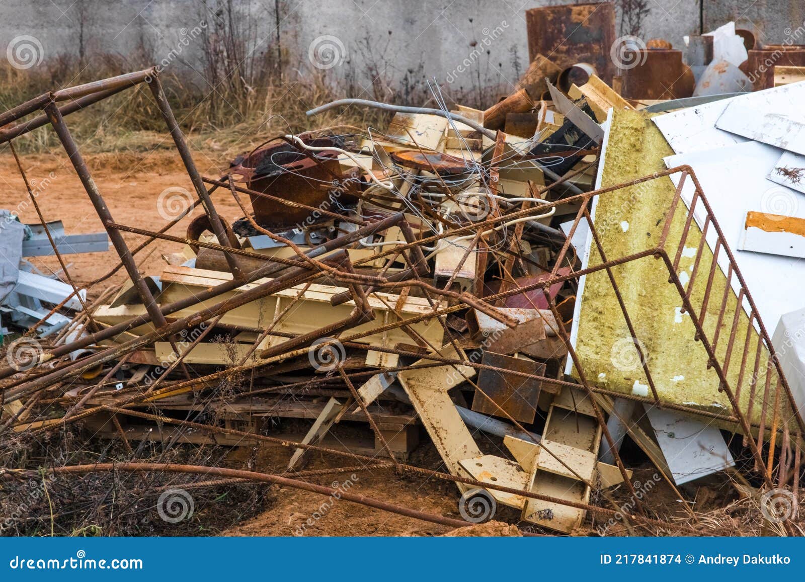 Storage of a Pile of Different Industrial Debris and Waste in the Open ...