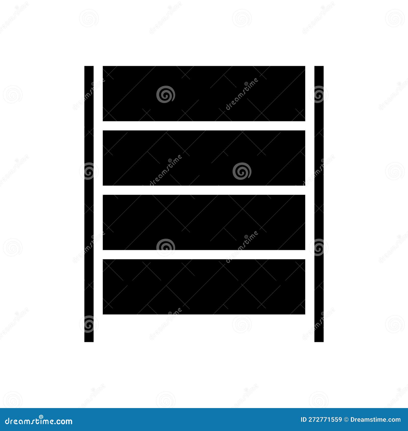 Storage Rack Garage Tool Glyph Icon Vector Illustration Stock ...