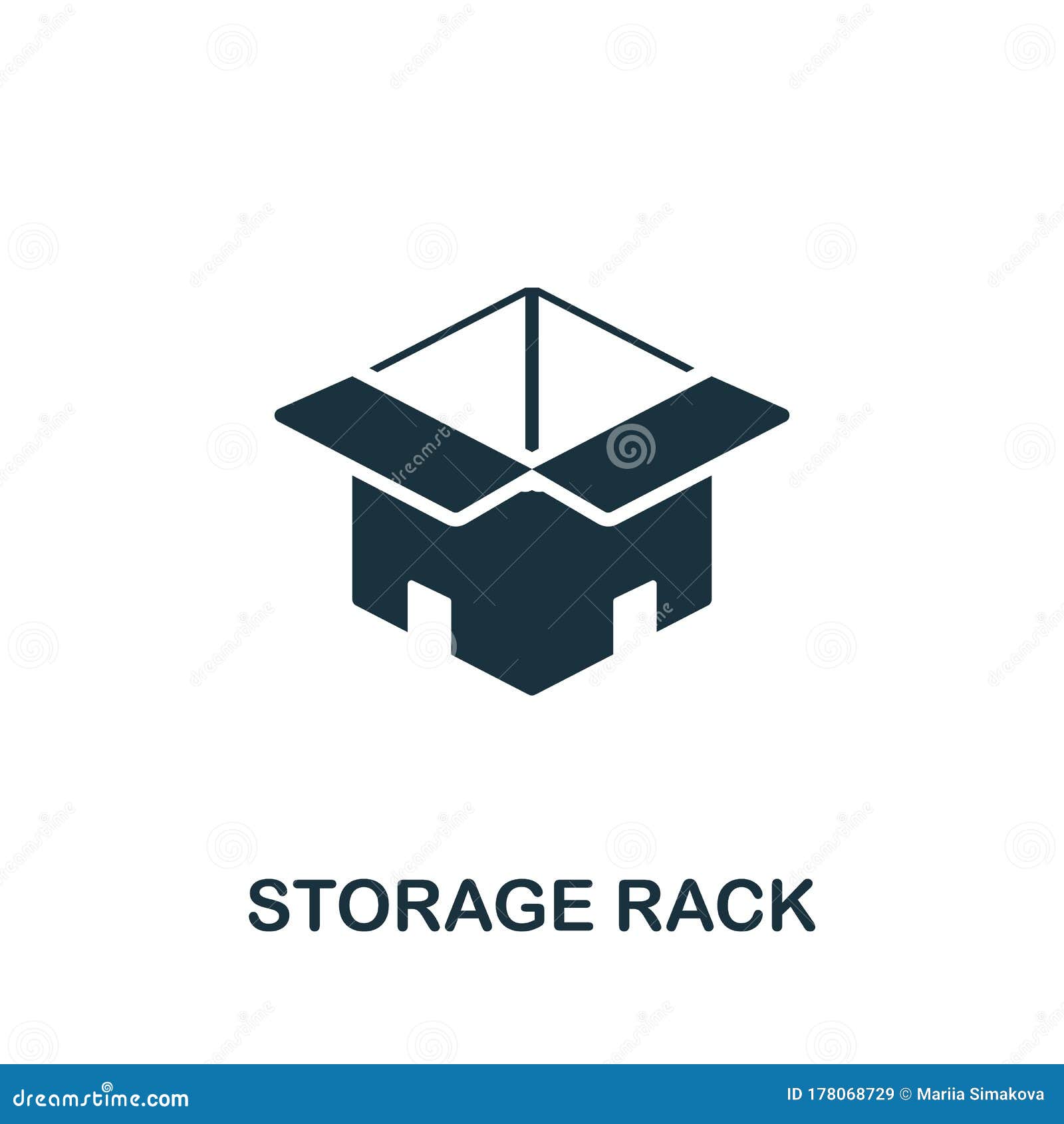 Storage Rack Icon. Simple Illustration from Cargo Collection Stock ...