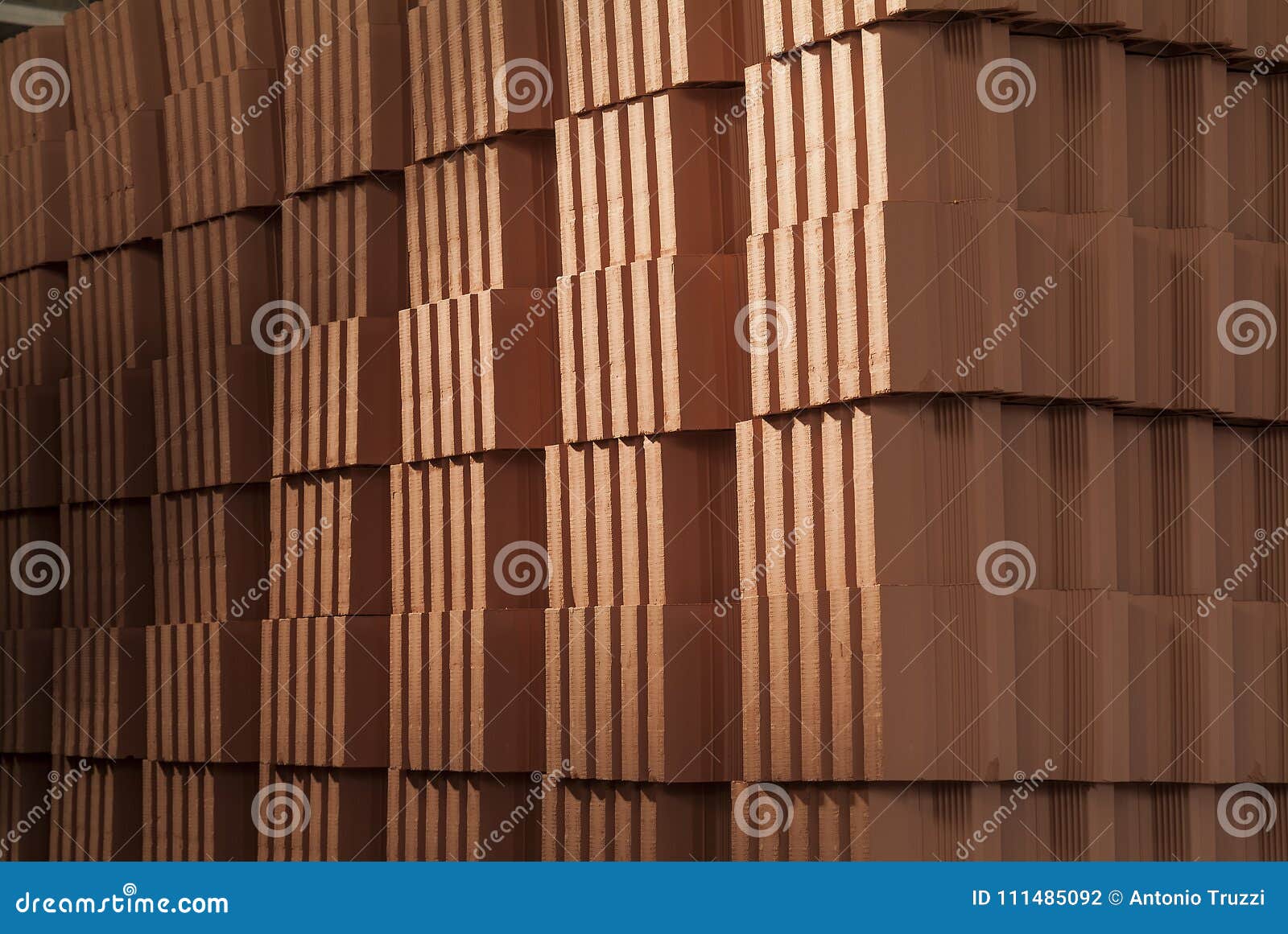 Detail of Terracotta Bricks Pile Stock Photo - Image of clay, brown ...