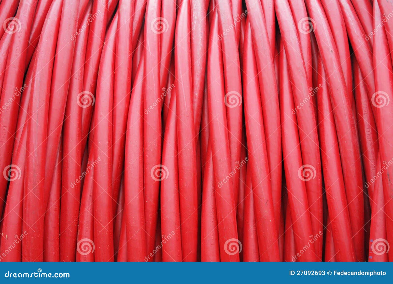Storage of Red Cord Coiled Around a Coil Stock Image - Image of pattern ...