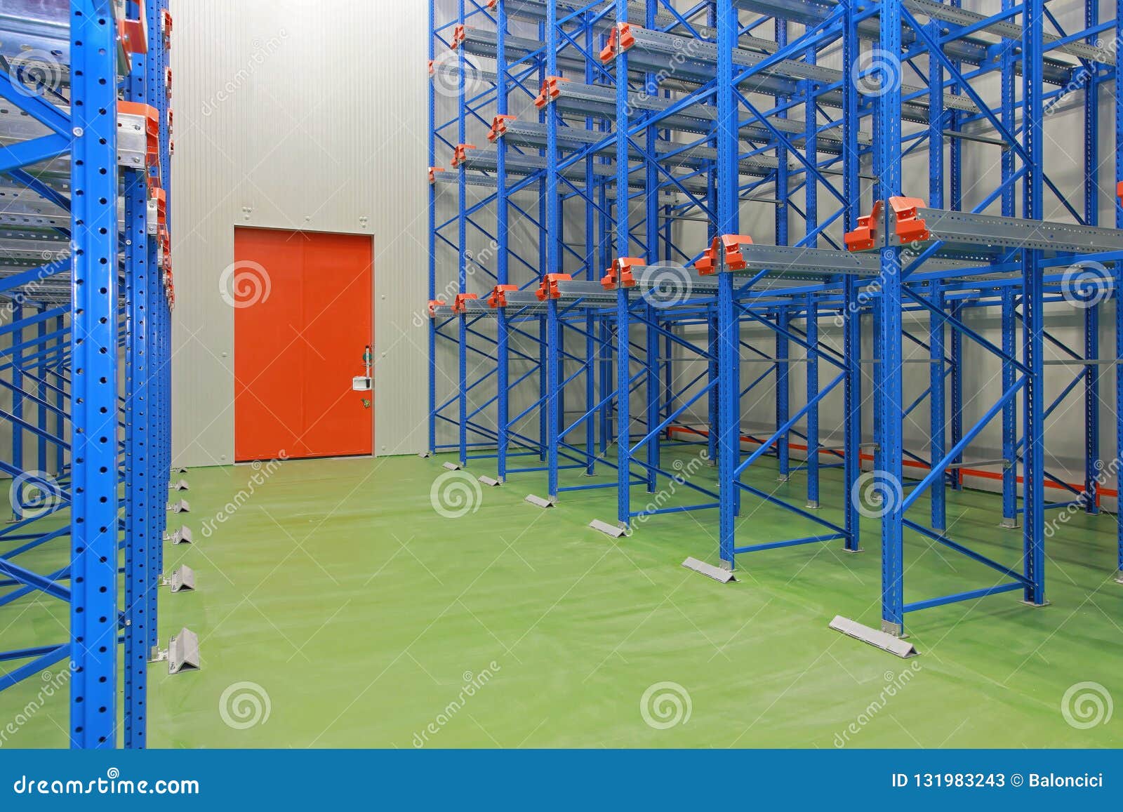 Storage room warehouse stock image. Image of blue, business - 131983243