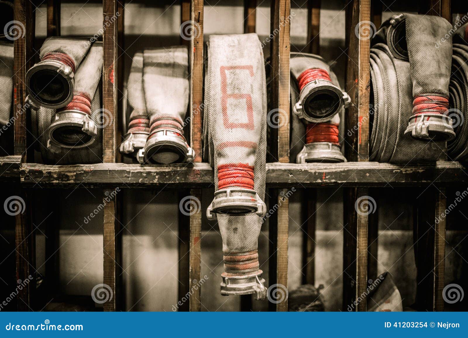 Storage Room in Firefighting Depot Stock Photo - Image of fireman ...