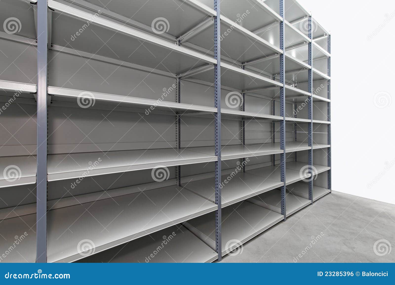Storage room shelves stock photo. Image of warehouse - 23285396