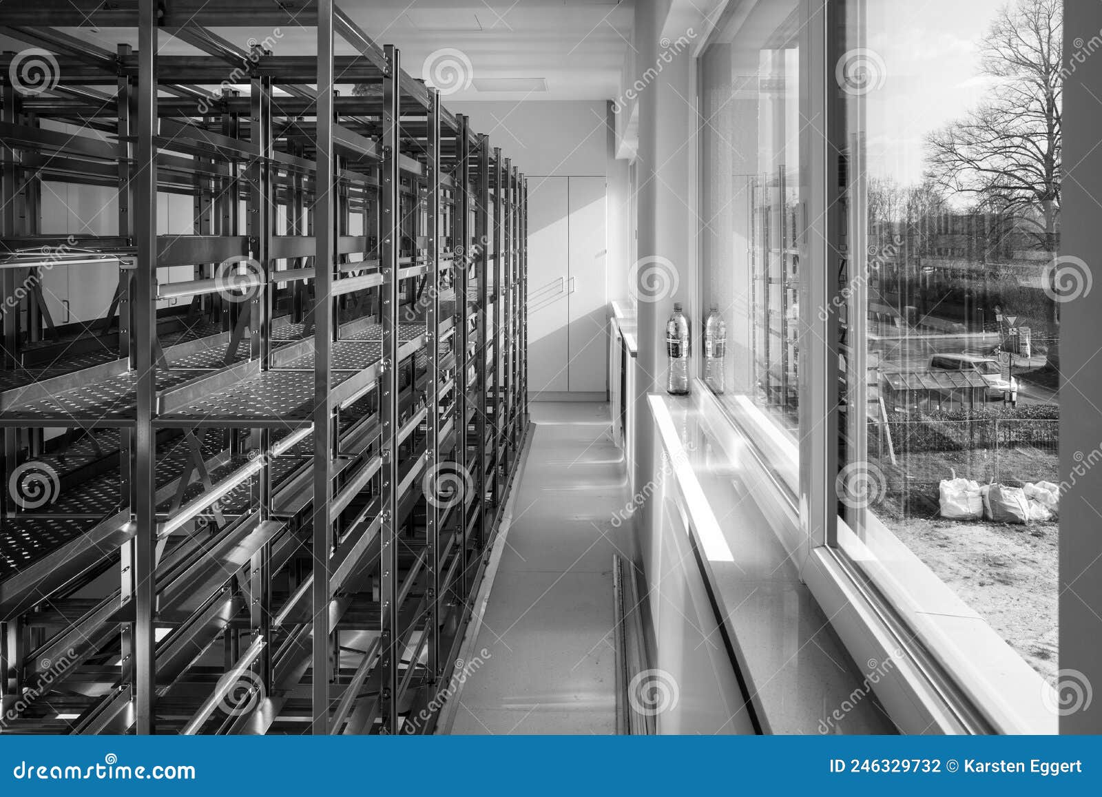 In the Storage Room for Sterile Instruments Stands a New Empty Metal ...