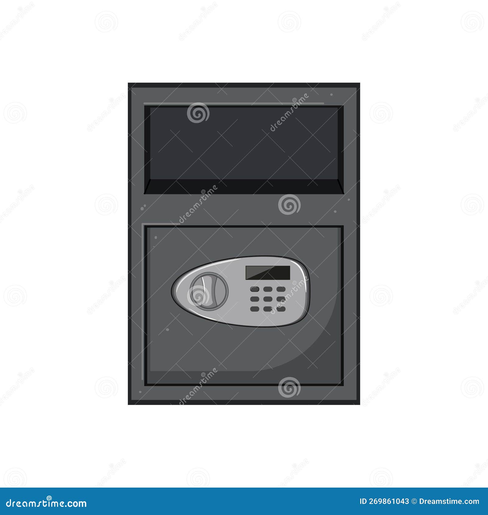 Storage Safe Cartoon Vector Illustration Stock Vector - Illustration of ...
