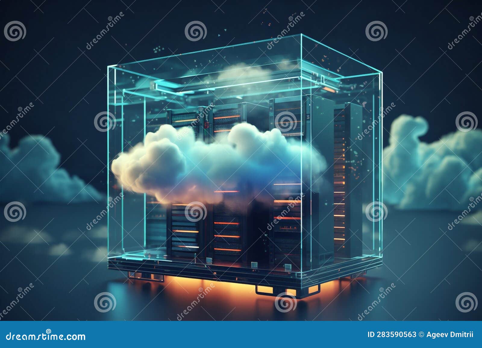 Storage Security Cloud Technology Stock Illustration - Illustration of wireless, technology ...