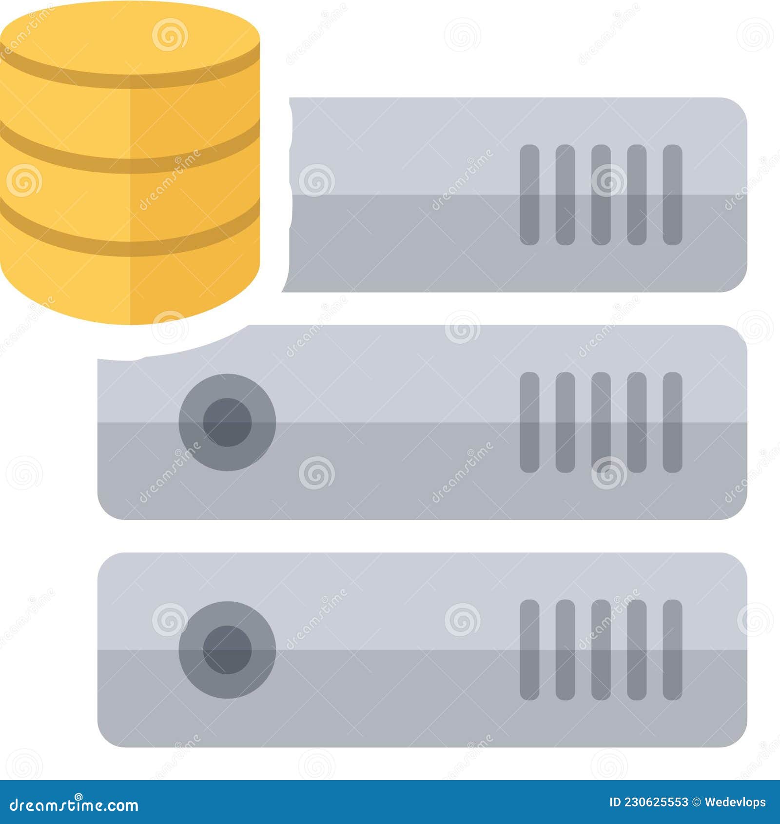 Storage Server Database Icon and Image Stock Image - Illustration of ...
