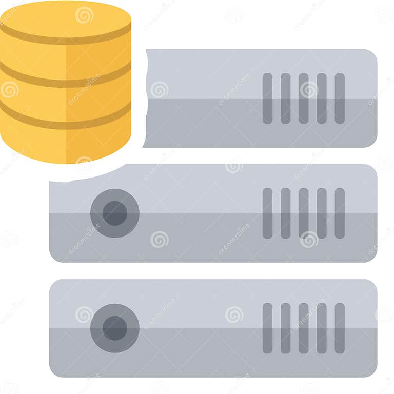 Storage Server Database Icon and Image Stock Image - Illustration of ...