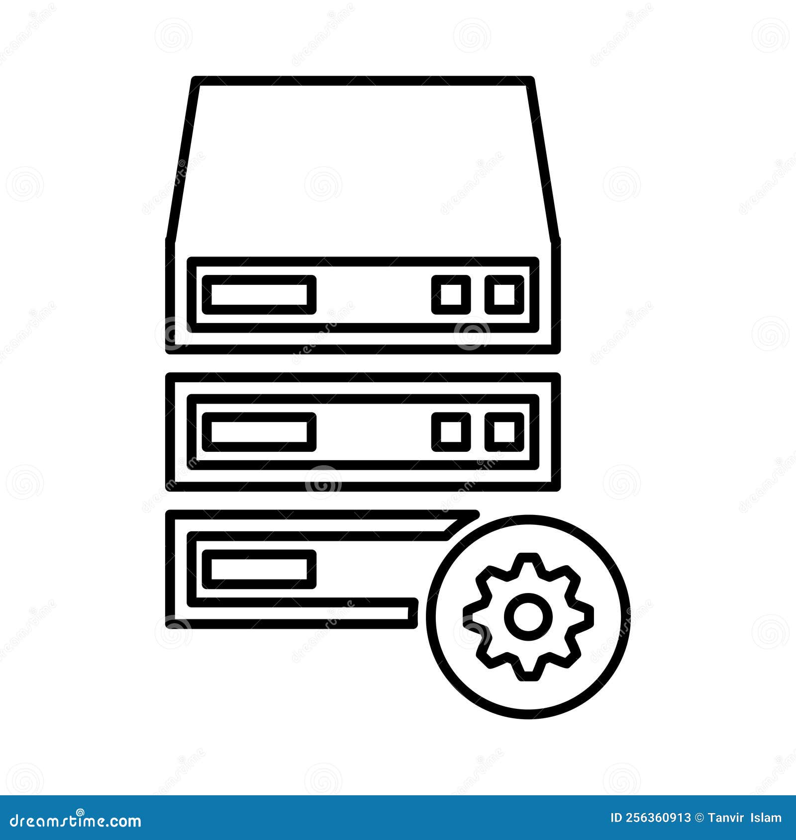Storage Setting Icon stock vector. Illustration of number - 256360913