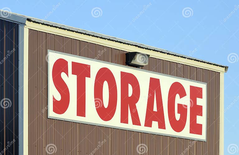 Storage sign stock photo. Image of blue, outdoor, signage - 15878014