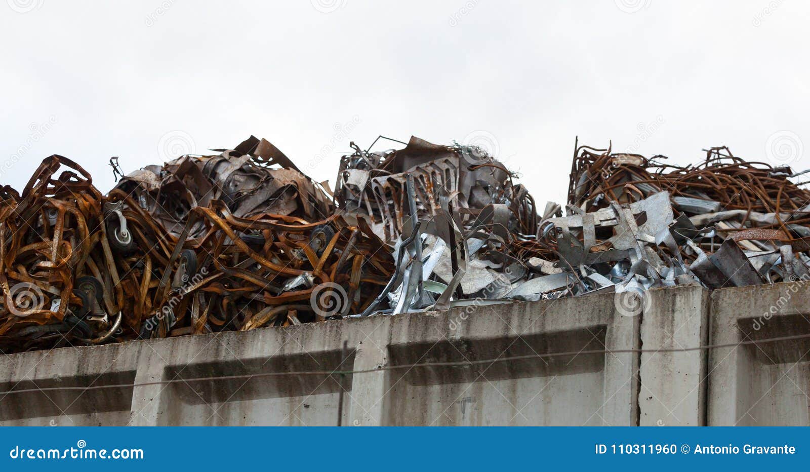 Scrap Metal for Industrial Recycling. Stock Photo - Image of rusty ...