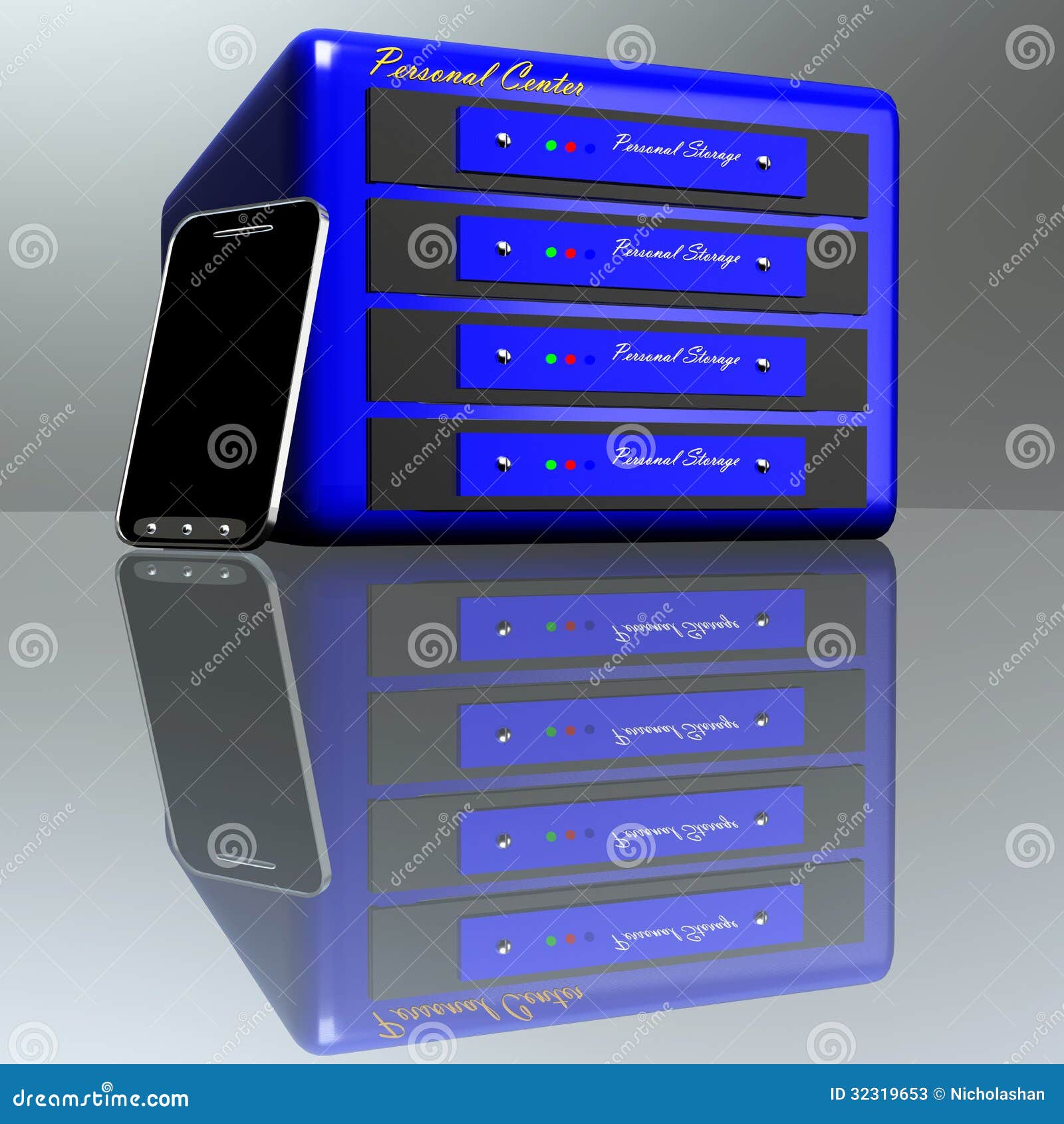 Storage and smartphone stock illustration. Illustration of cluster ...