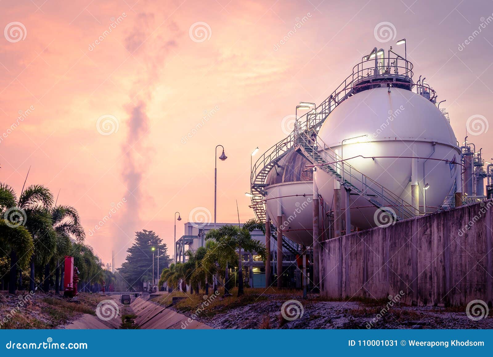 Storage sphere stock image. Image of power, business - 110001031