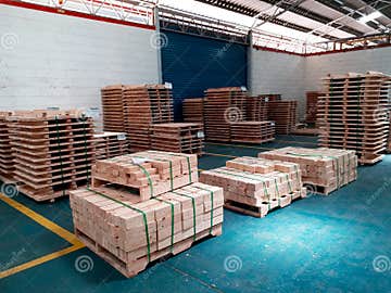 Storage in Packing Material in Warehouse. Stock Image - Image of ...