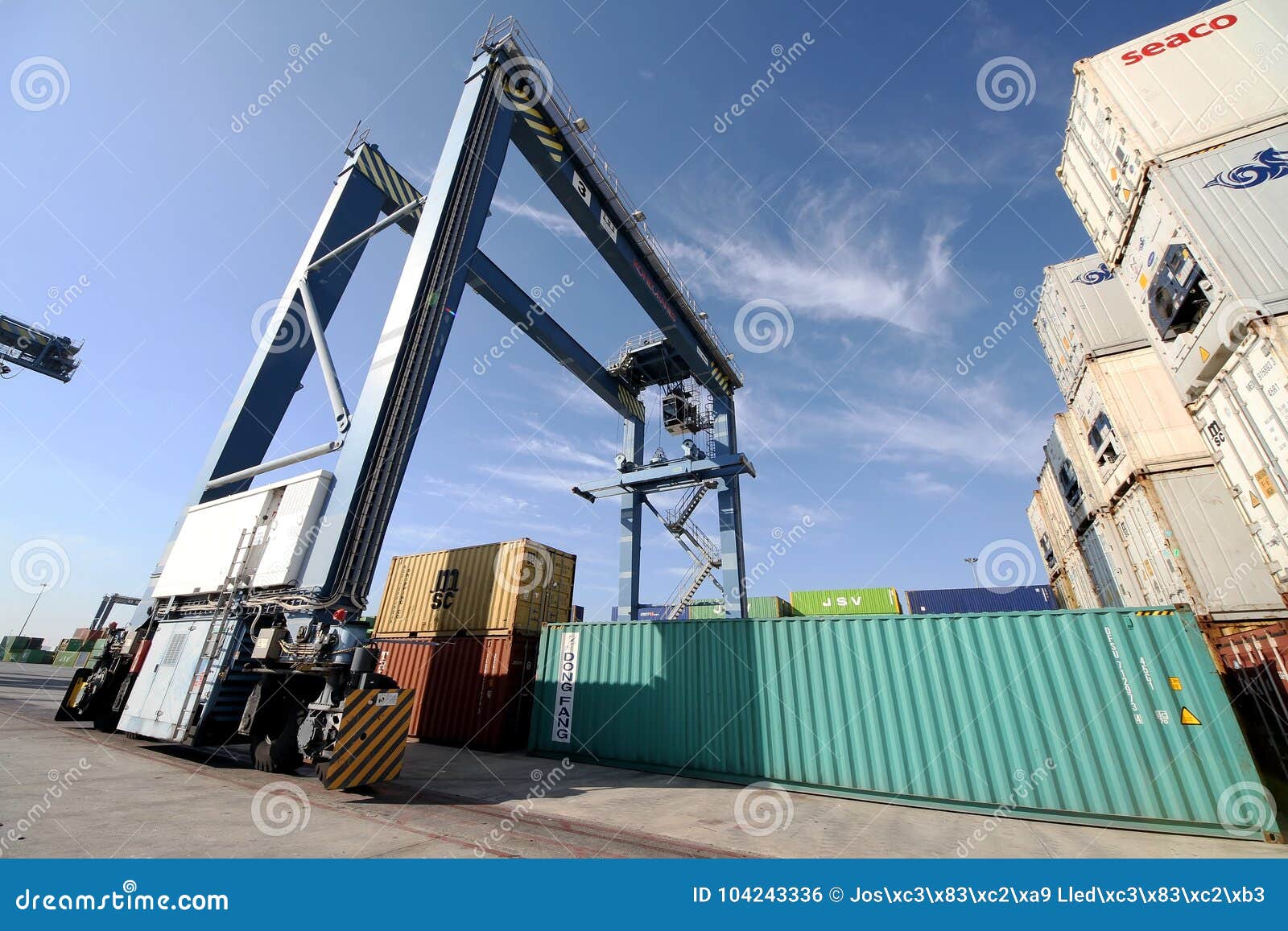 Storage of Standard Containers in Port. Editorial Photo - Image of ...