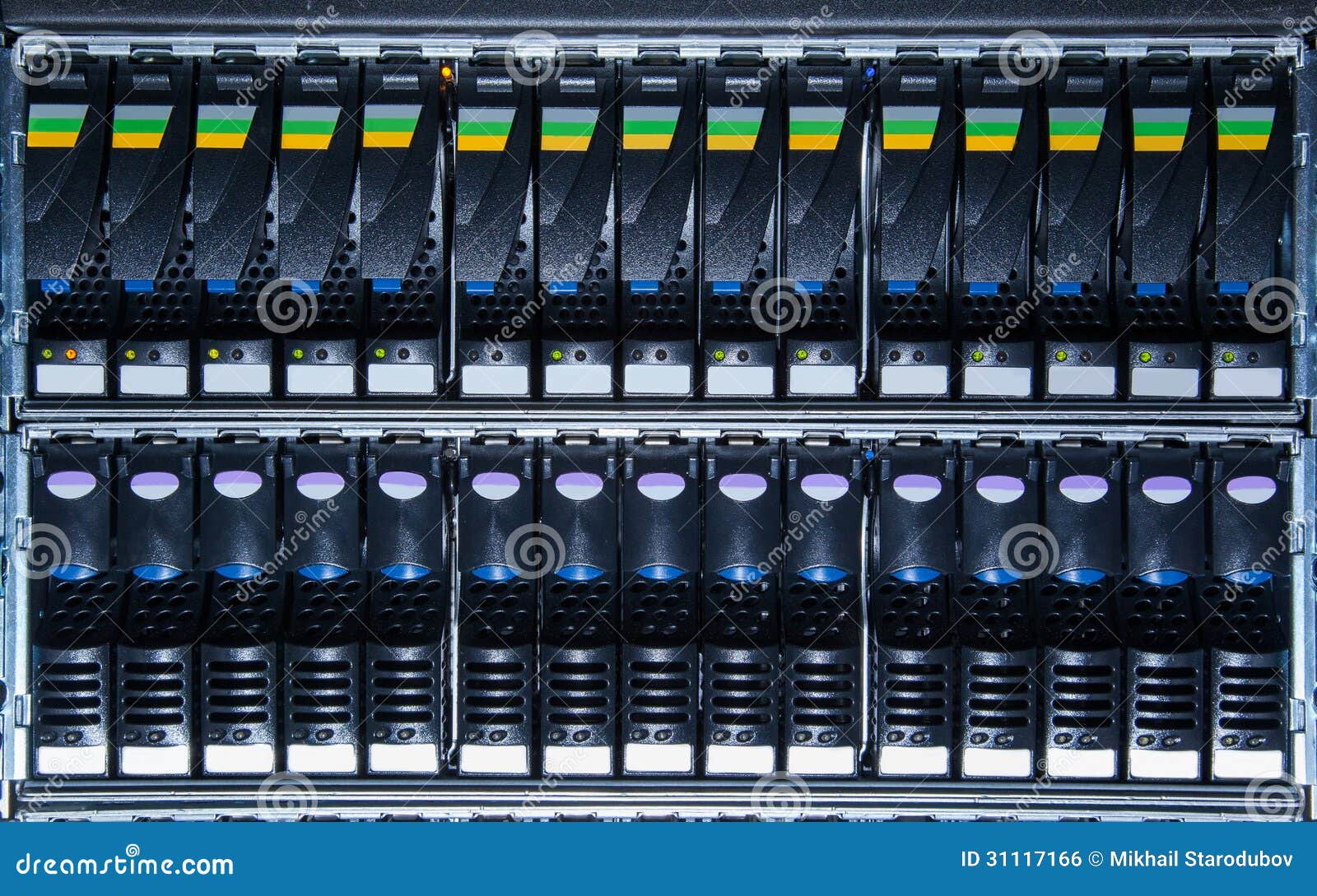 Storage System in the Data Center Stock Photo - Image of backup ...
