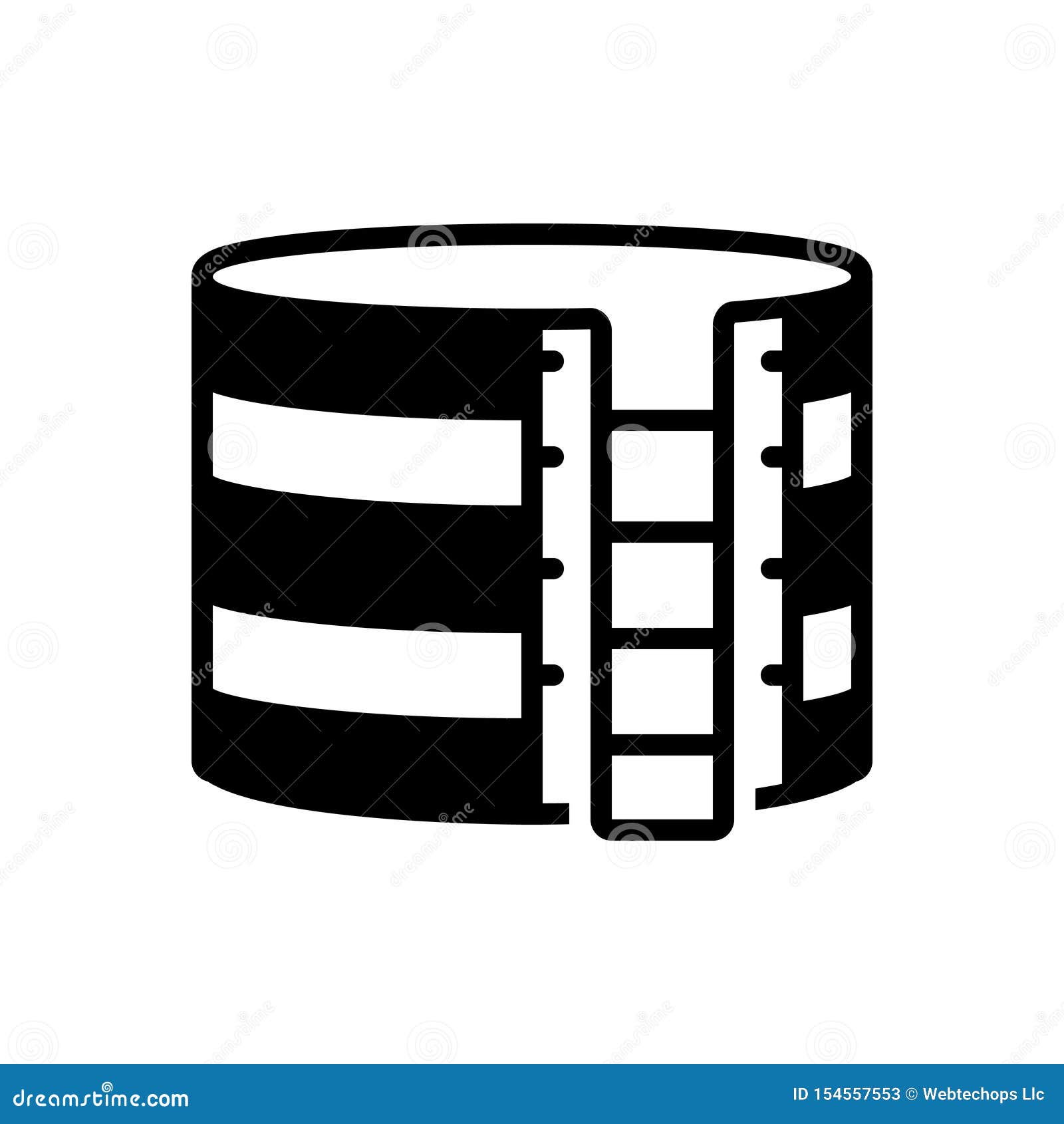 Black Solid Icon for Storage Tank, Liquid and Container Stock ...