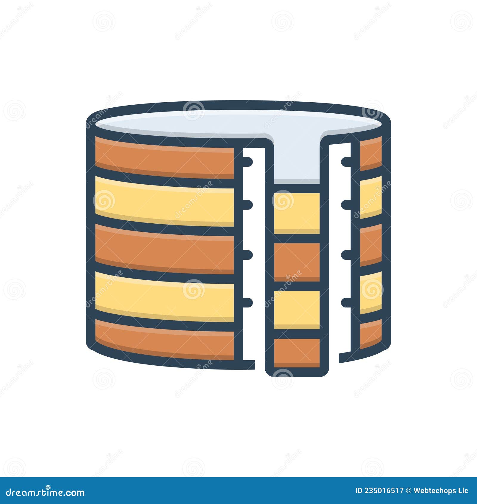 Color Illustration Icon for Storage Tank, Liquid and Container Stock ...