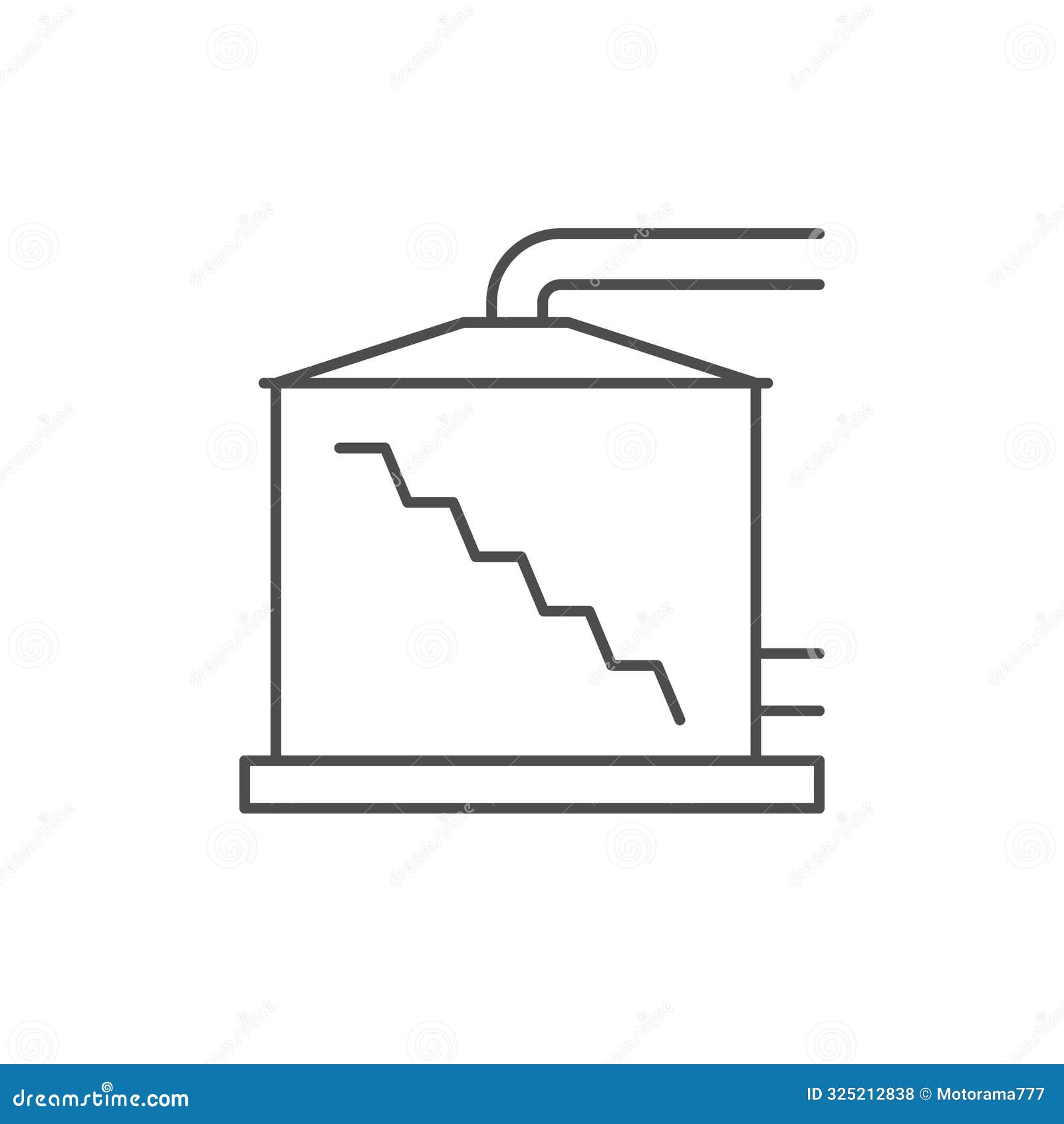 Storage Tank Line Outline Icon Stock Vector - Illustration of line ...