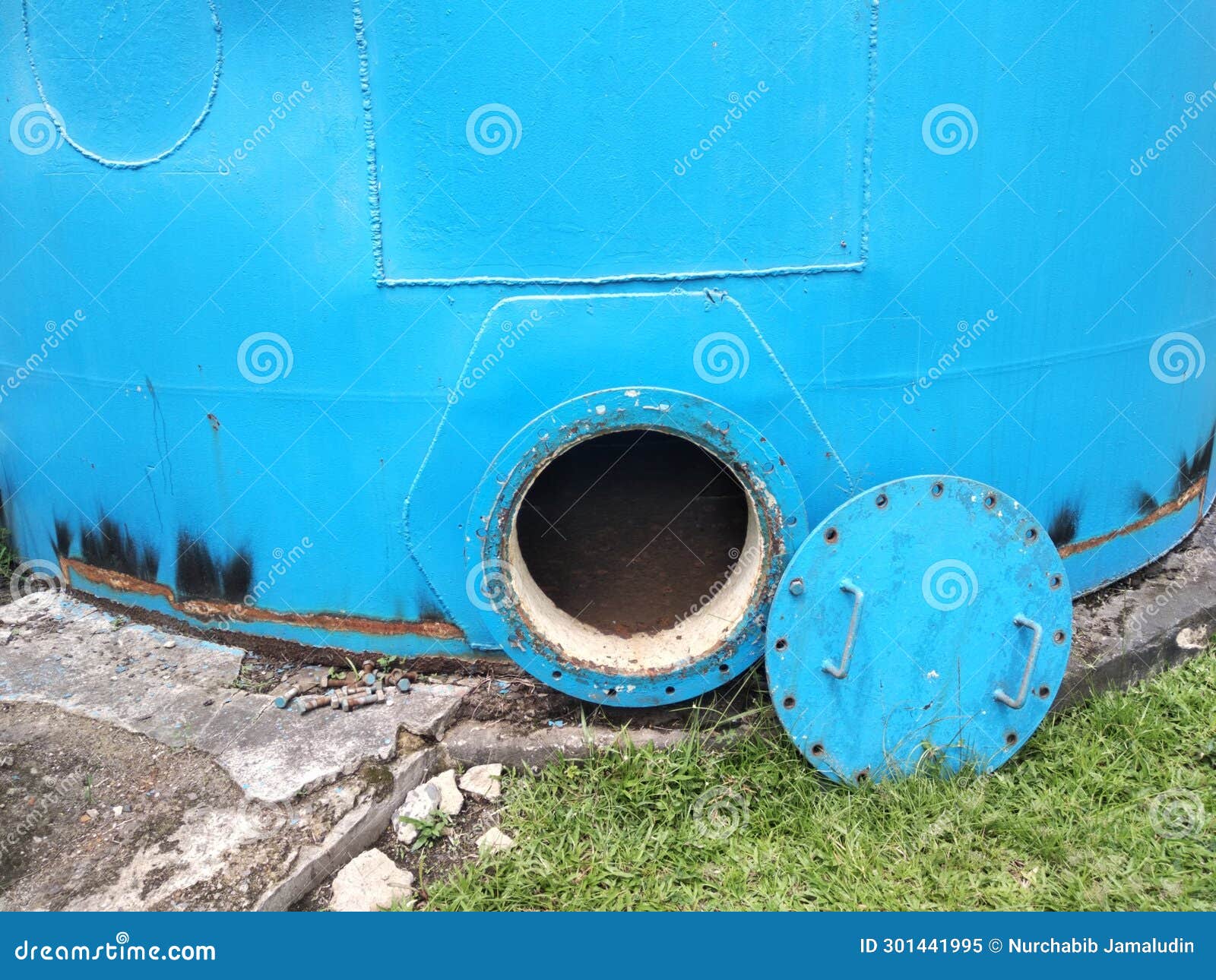Manhole Of Storage Tank. Entry To Confined Spa Royalty-Free Stock Image ...
