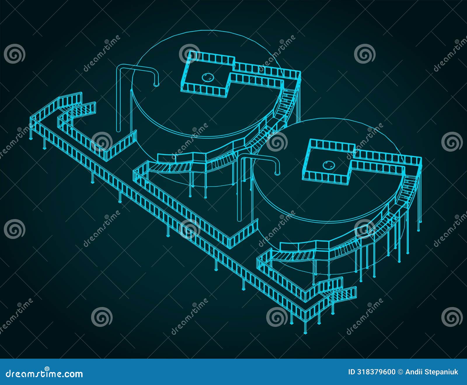 Storage Tank stock vector. Illustration of chemical - 318379600