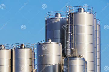 Storage tanks stock photo. Image of industry, stainless - 13395184