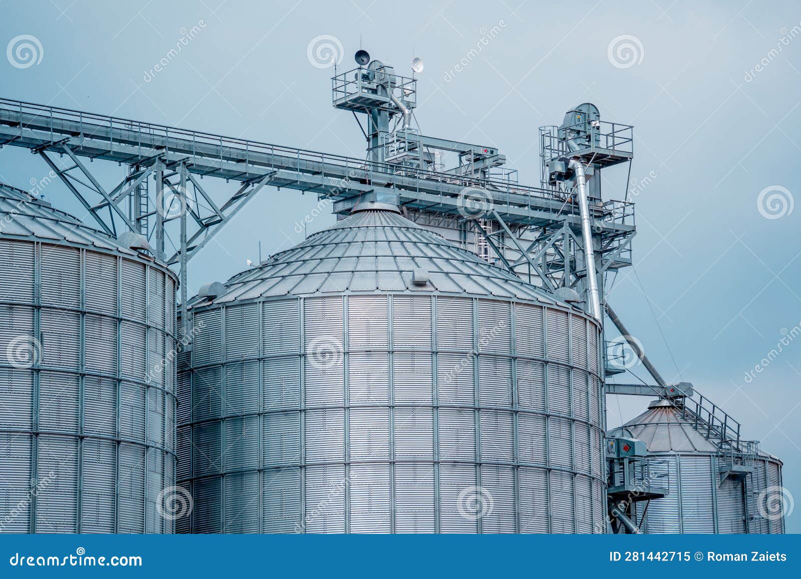 Storage Tanks Cultivated Agricultural Crops Processing Plant Stock ...