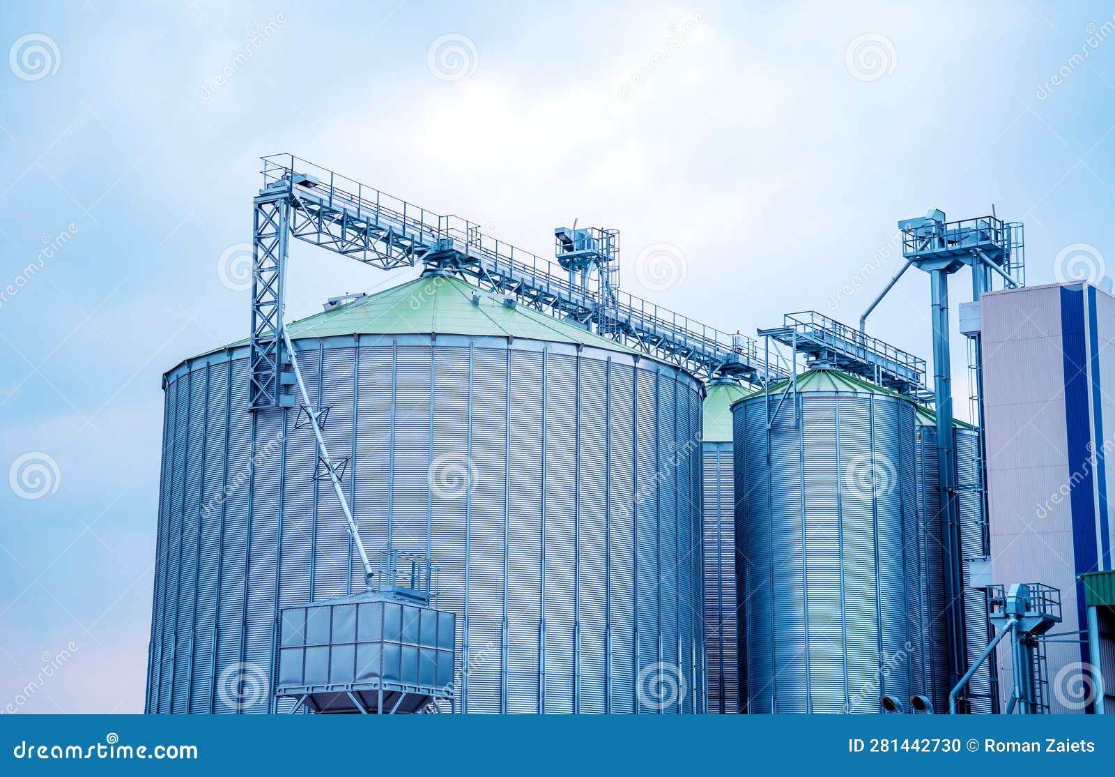 Storage Tanks Cultivated Agricultural Crops Processing Plant Stock ...