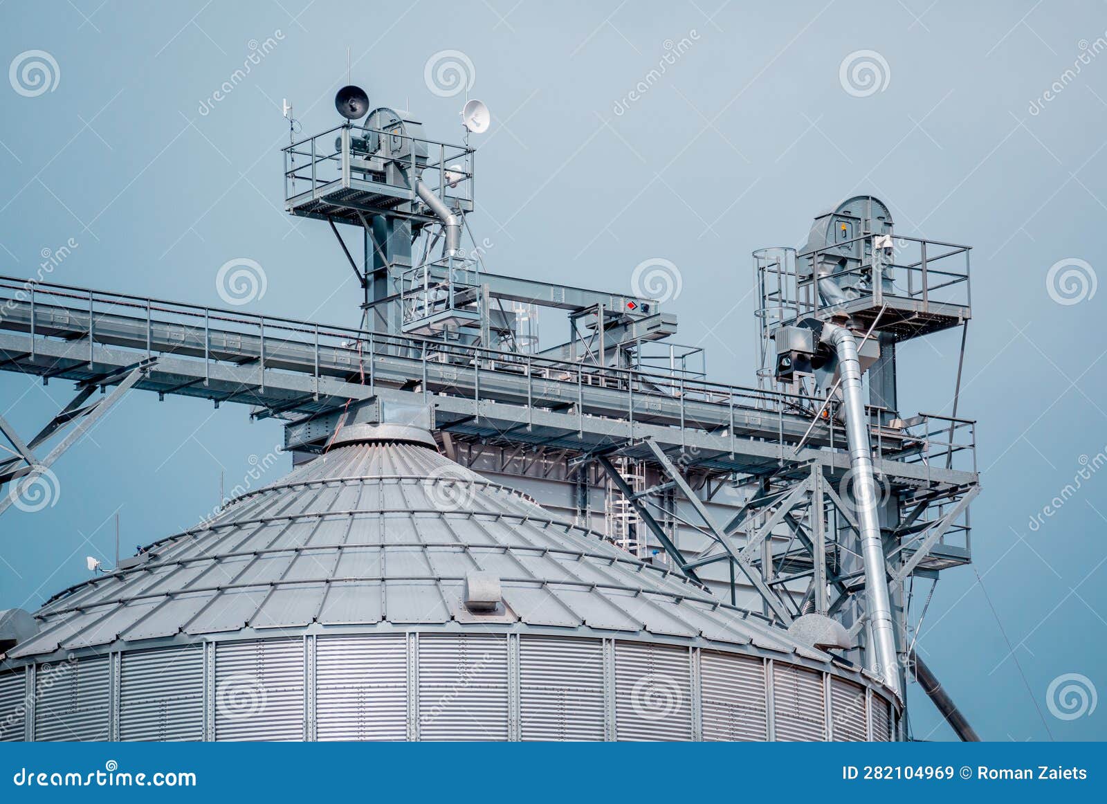Storage Tanks Cultivated Agricultural Crops Processing Plant Stock ...