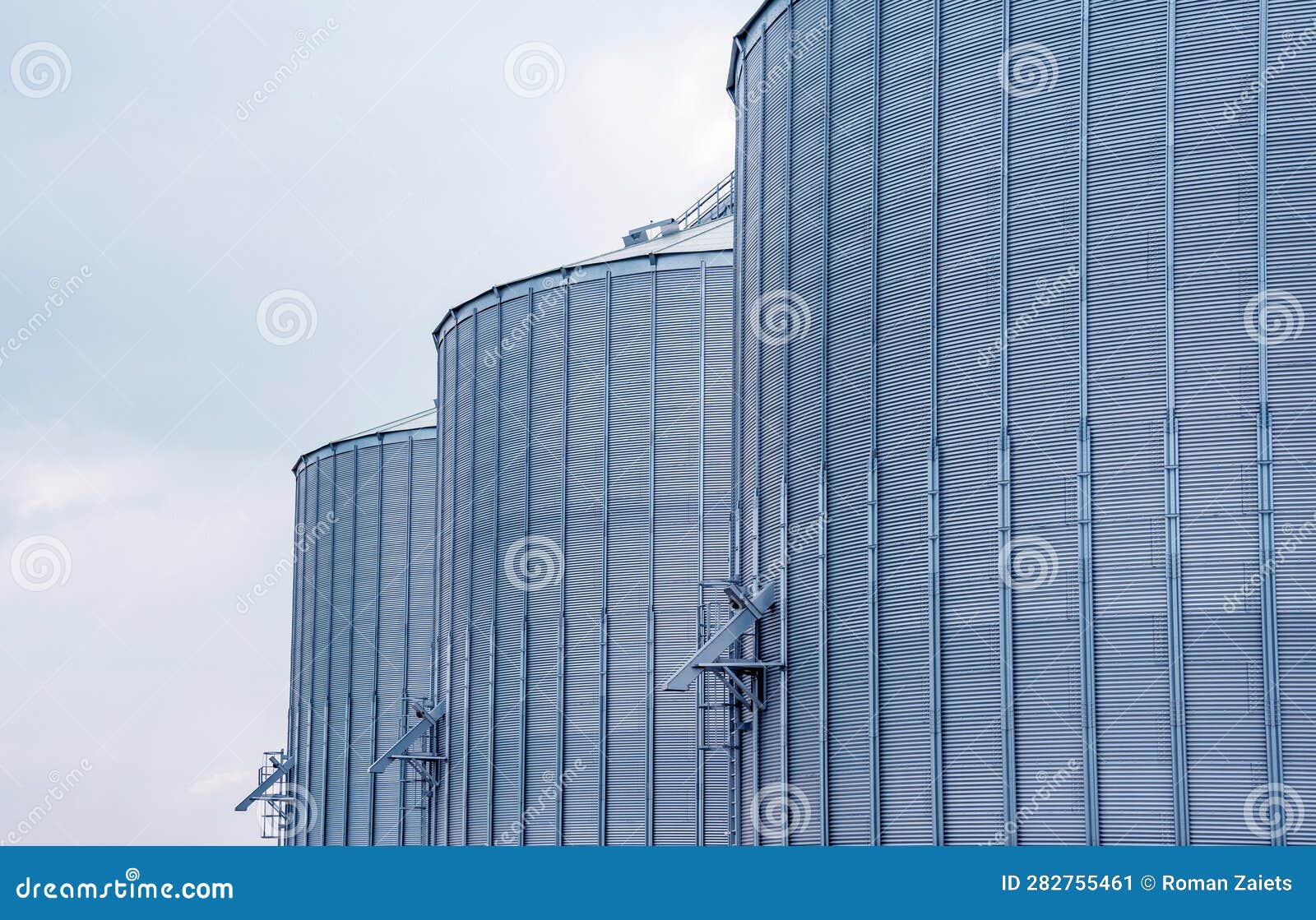 Storage Tanks Cultivated Agricultural Crops Processing Plant Stock ...