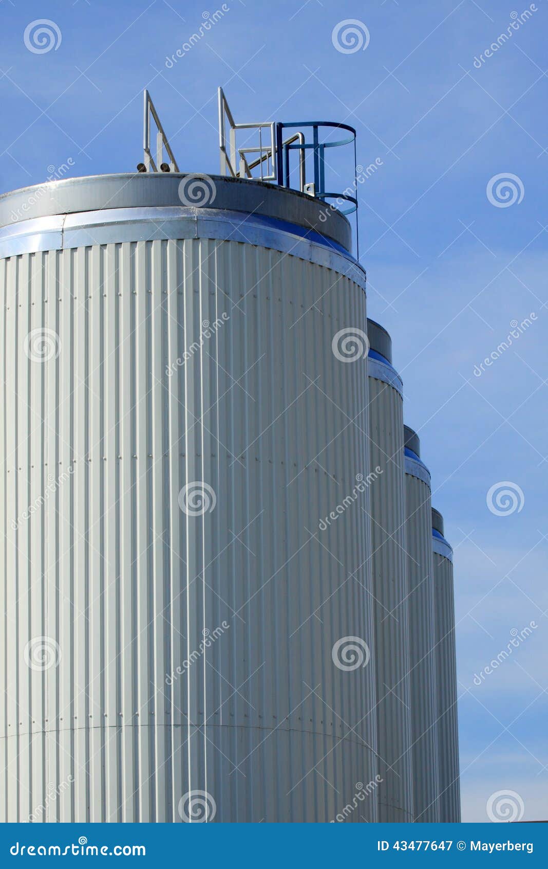 Storage tanks of a factory stock image. Image of factory - 43477647