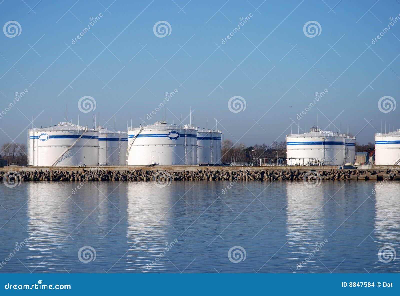 Storage Tanks in the Harbour 1 Stock Photo - Image of fuel, klaipeda ...
