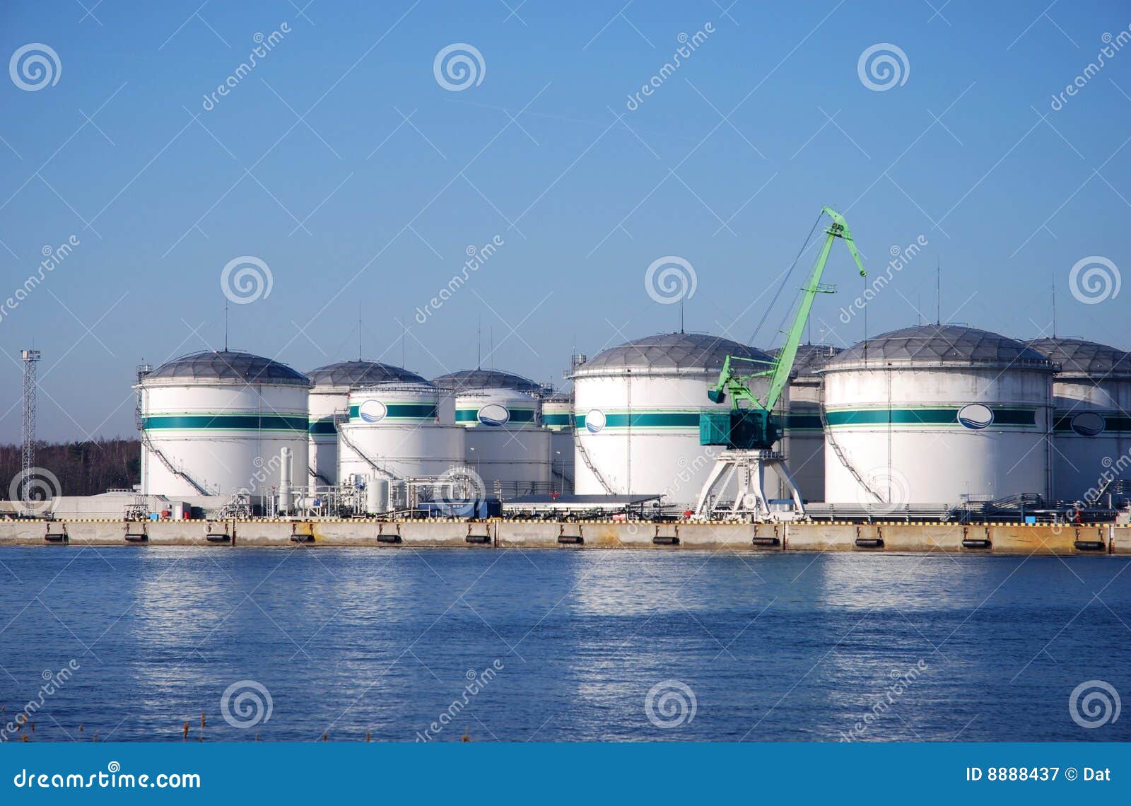 Storage Tanks in the Harbour 2 Stock Image - Image of petroleum ...