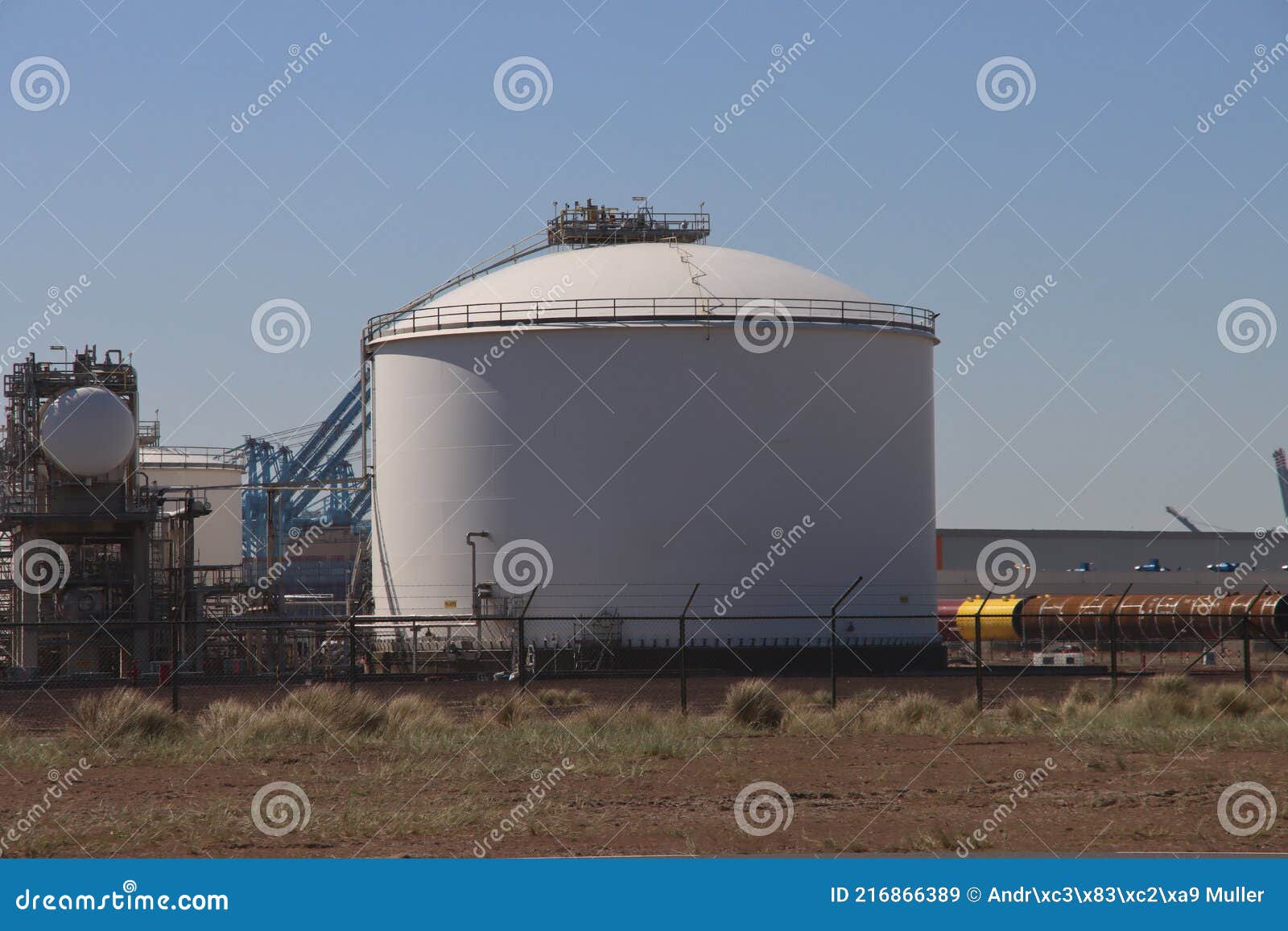 Storage Tanks with Petroleum, Fuel and Crude at the Shell Refinery ...