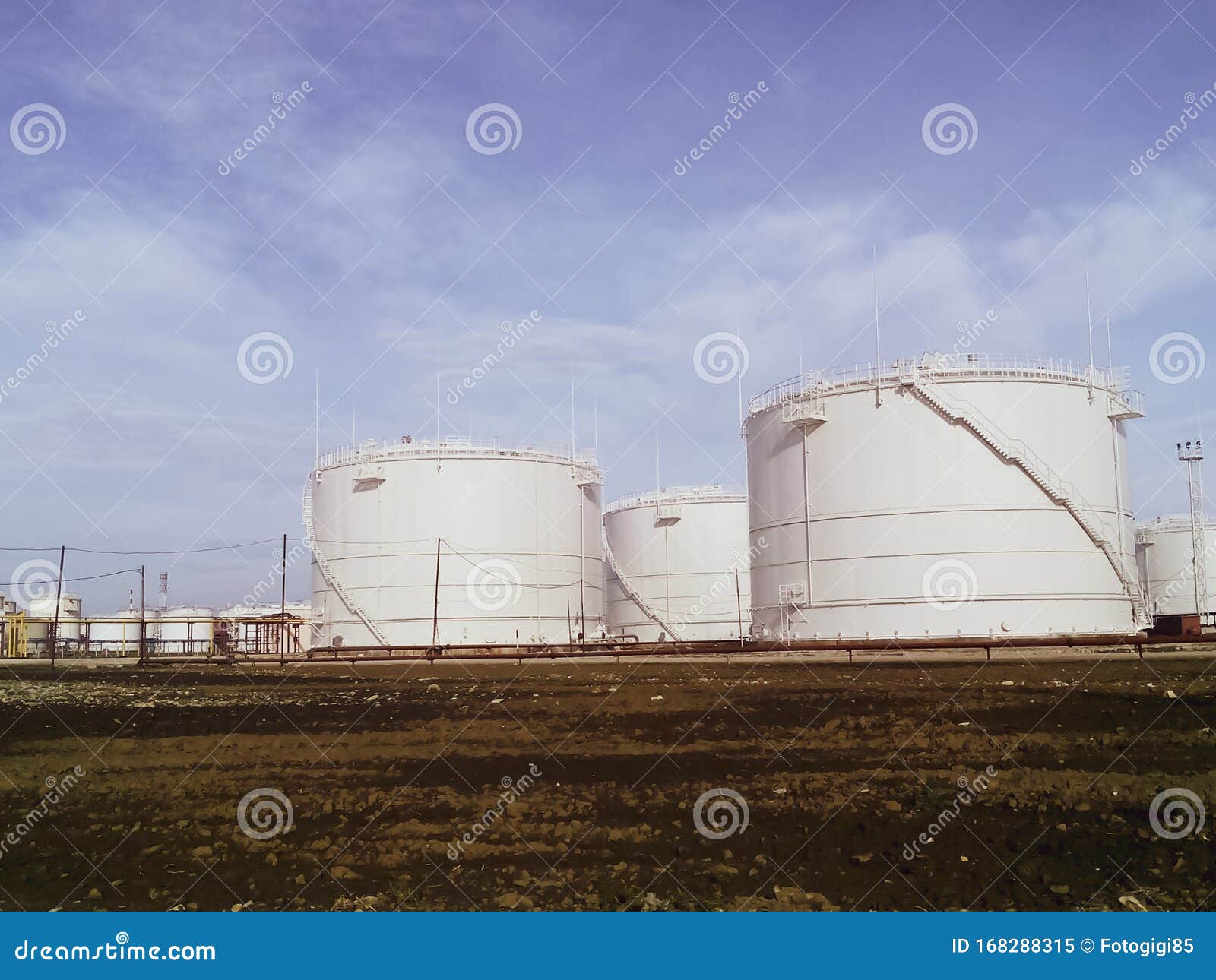 Storage Tanks for Petroleum Products Stock Image - Image of ...