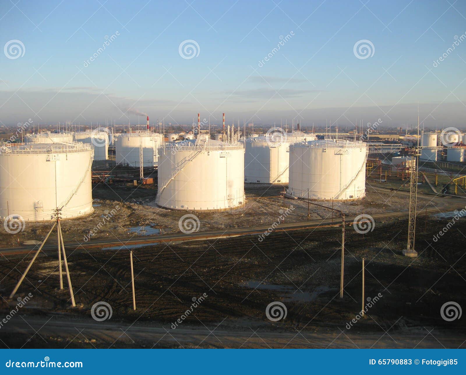 Storage Tanks for Petroleum Products Stock Image - Image of hydrocarbon ...