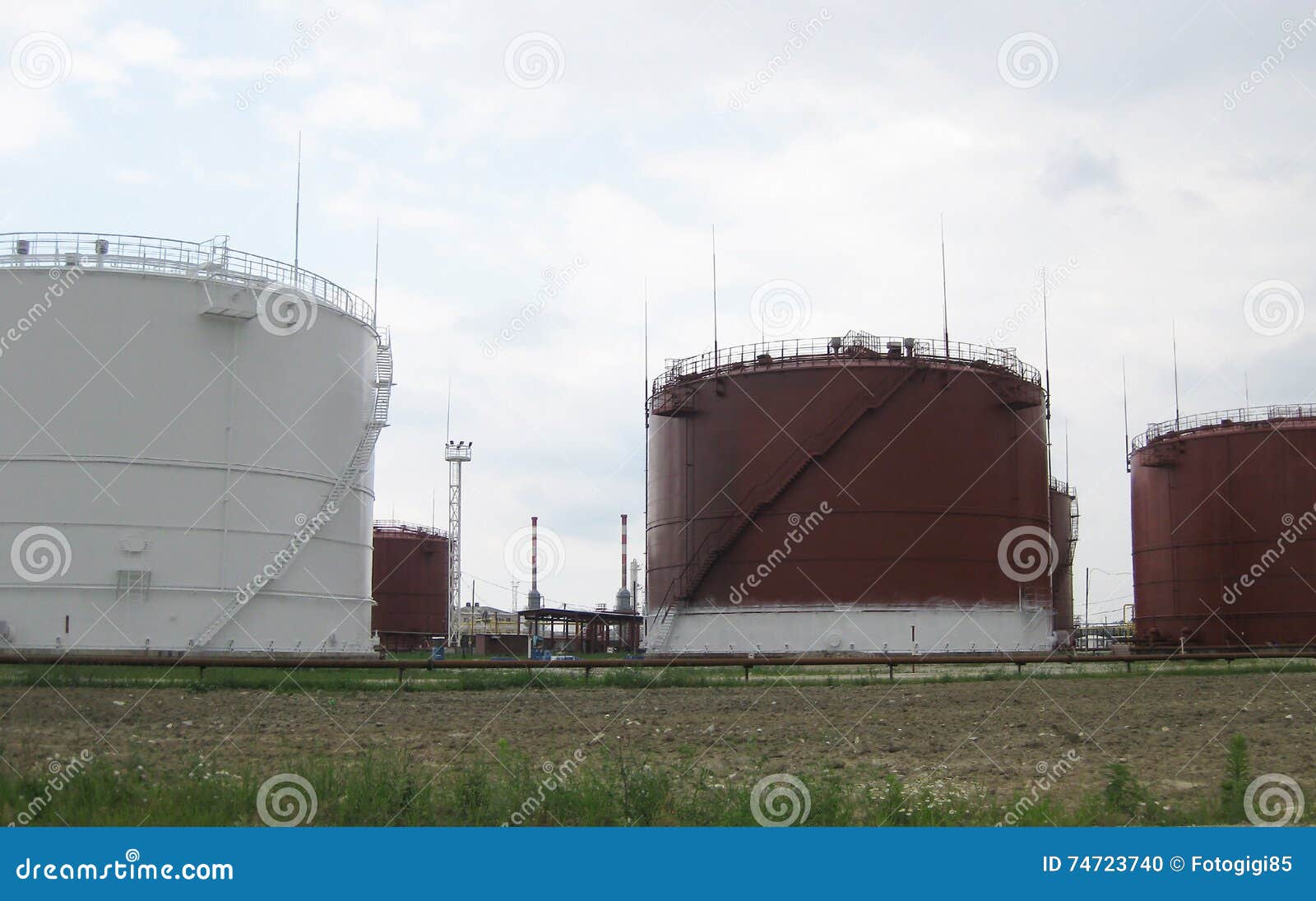 Storage Tanks for Petroleum Products Stock Photo - Image of pentane ...